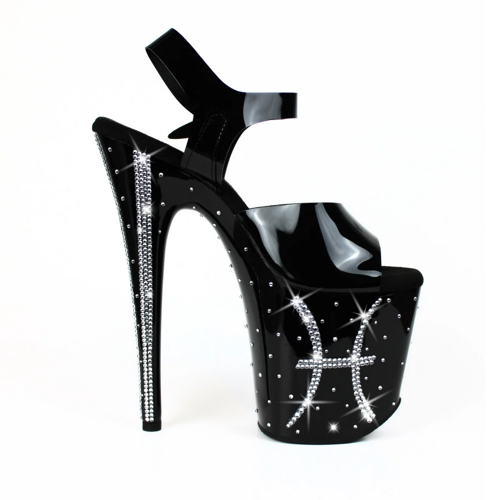 ZODIAC - PISCES | 8 Inch Rhinestone Pole Heels