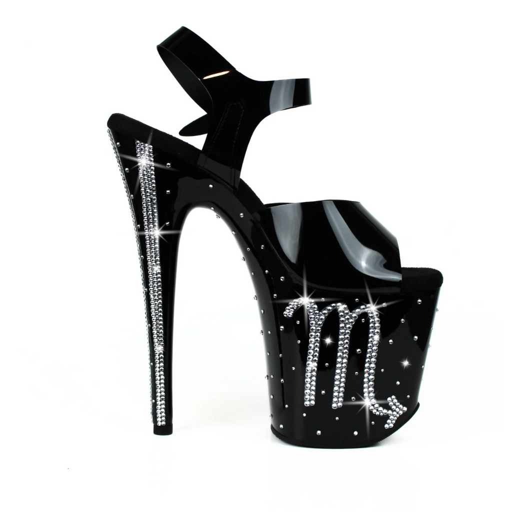 ZODIAC - SCORPIO | 8 Inch Rhinestone Pole Heels